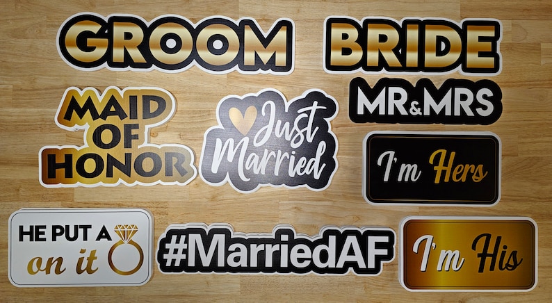 Photo Booth Prop Signs - Etsy