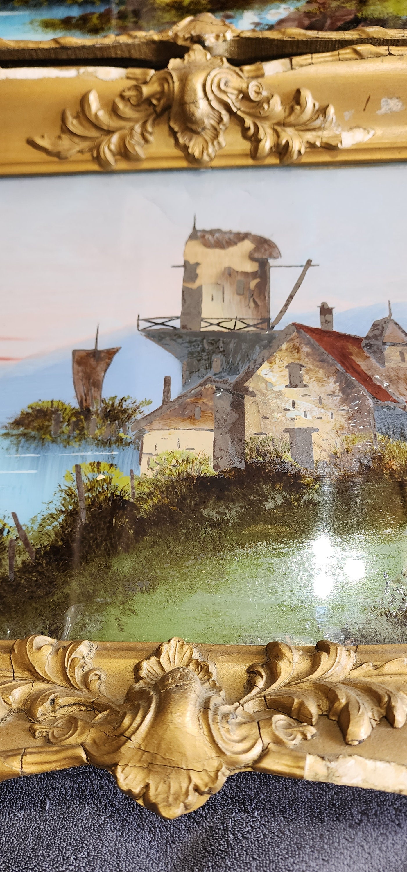 2 Reverse Glass Paintings - Etsy