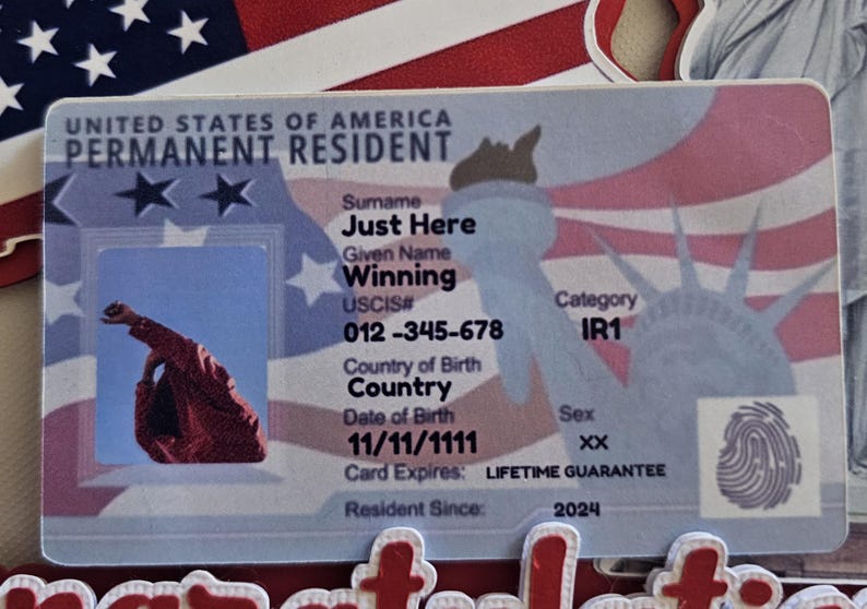 Permanent Resident Cake Topper | Green Card Cake Topper | Custom Cake ...