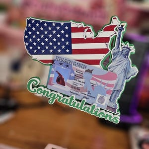 Permanent Resident Cake Topper | Green Card Cake Topper | Custom Cake ...