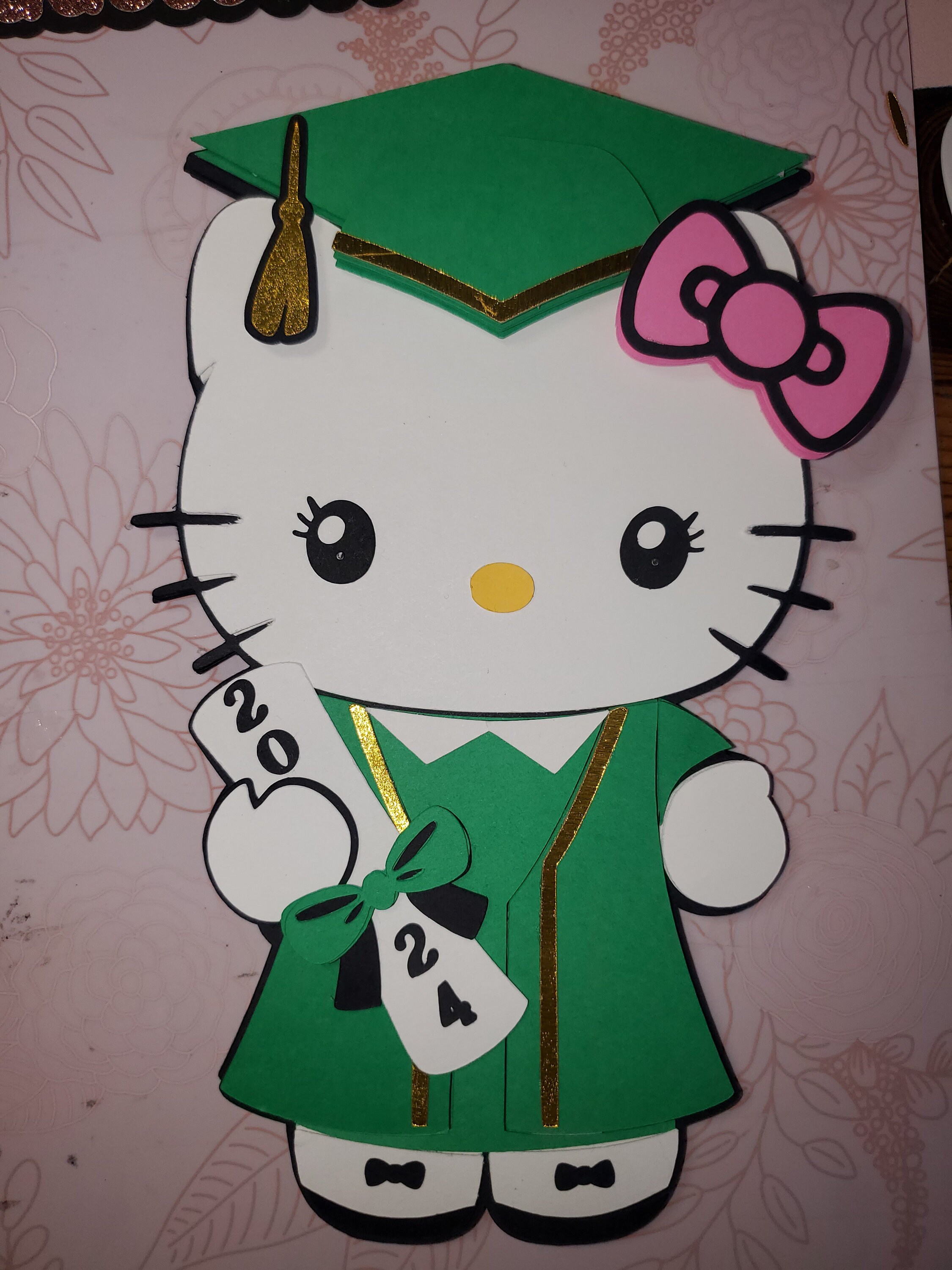 Hello Kitty Graduation Cake Topper, 8 X 5 Inch, Custom Cake Topper - Etsy