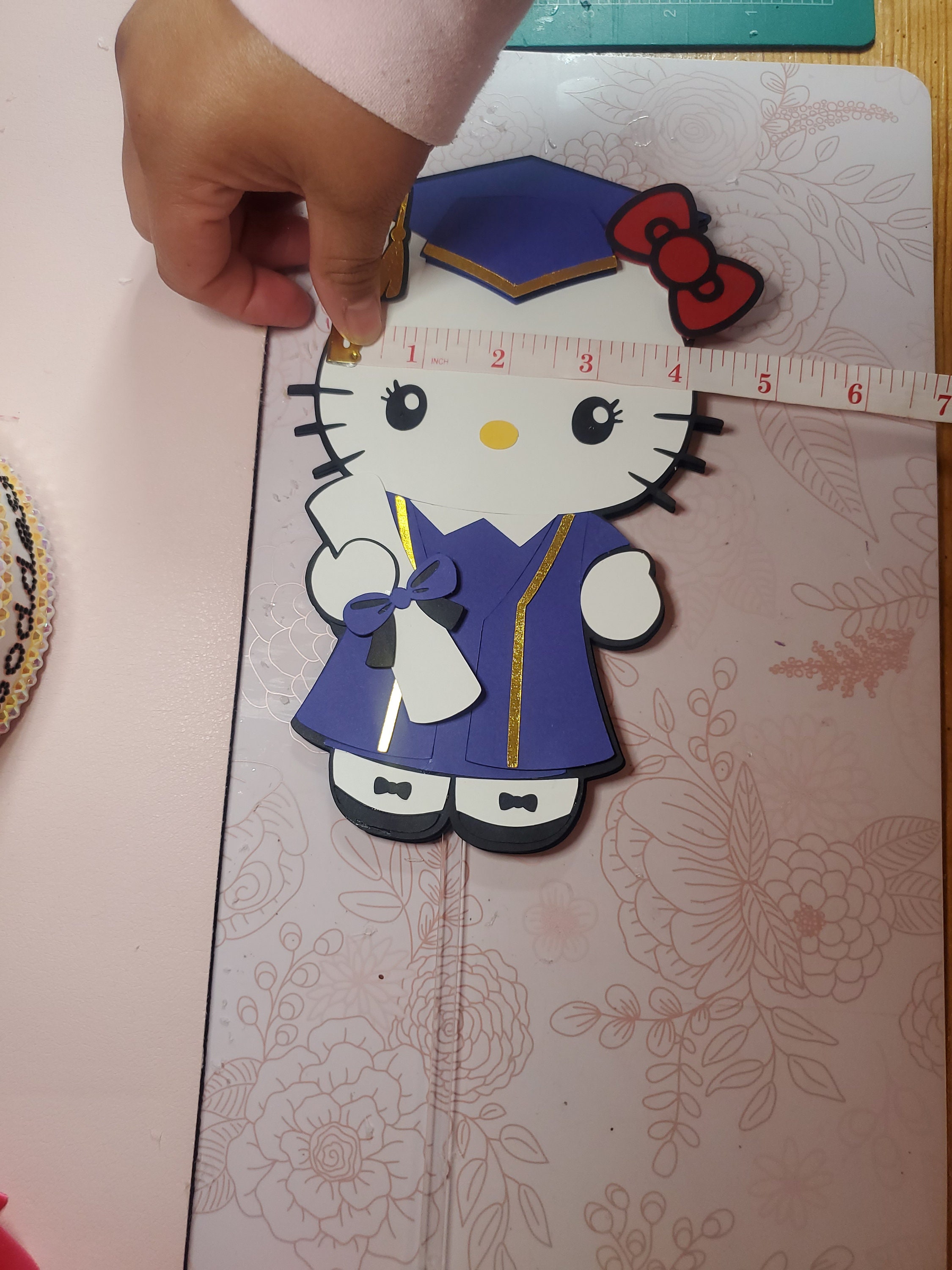 Hello Kitty Graduation Cake Topper, 8 X 5 Inch, Custom Cake Topper - Etsy