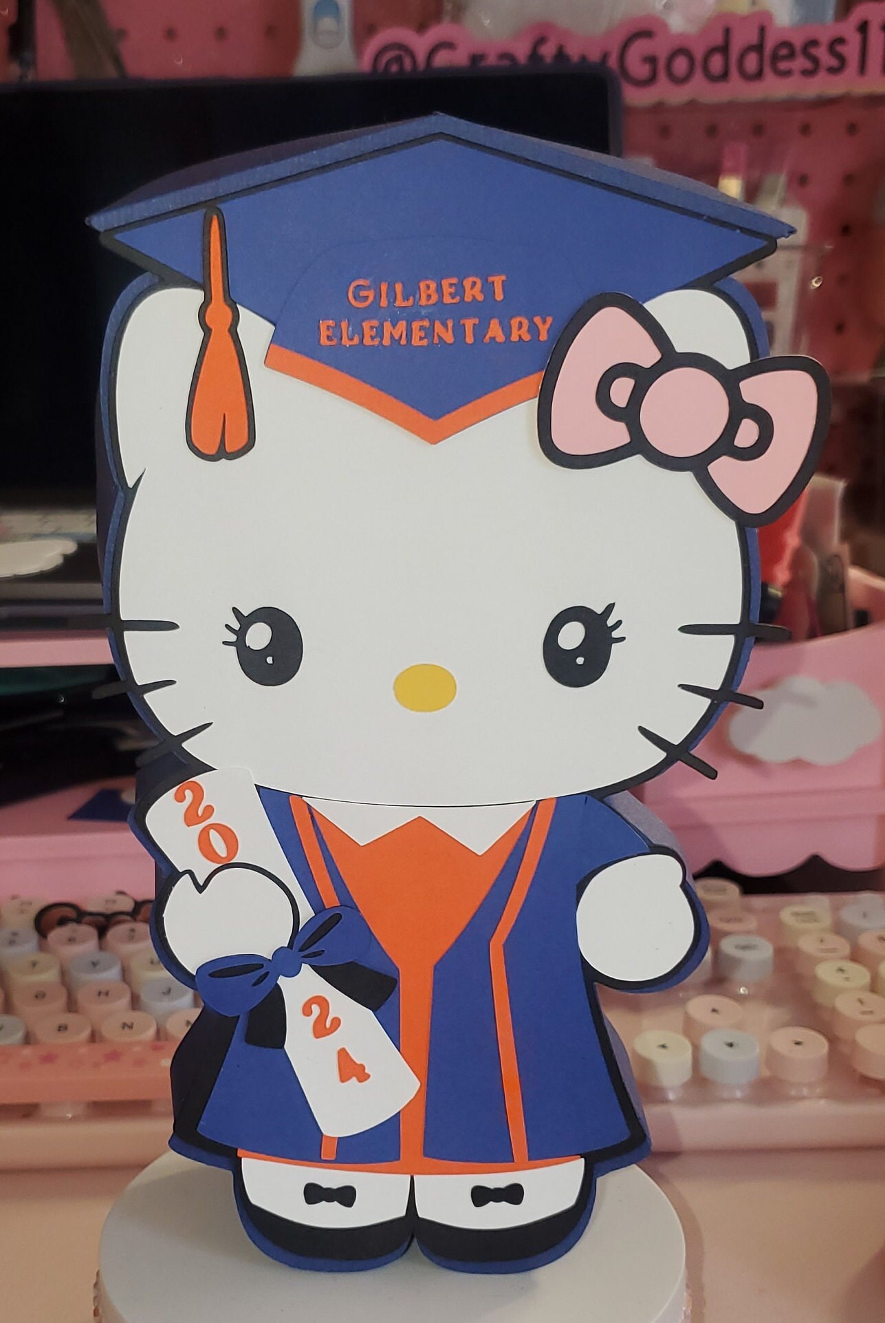 Hello Kitty Graduation Cake Topper, 8 X 5 Inch, Custom Cake Topper - Etsy