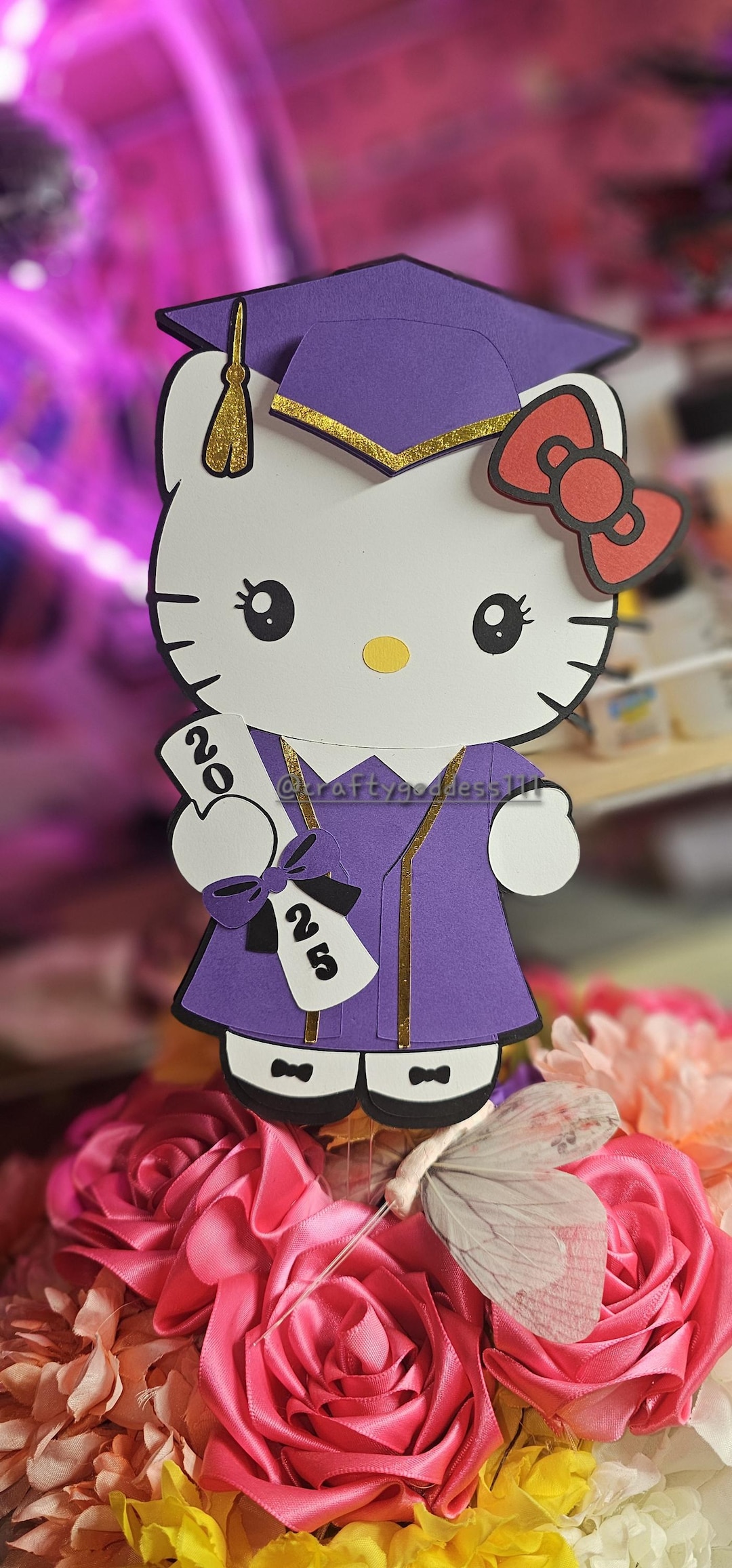 Hello Kitty Graduation Cake Topper, 8 X 5 Inch, Custom Cake Topper ...