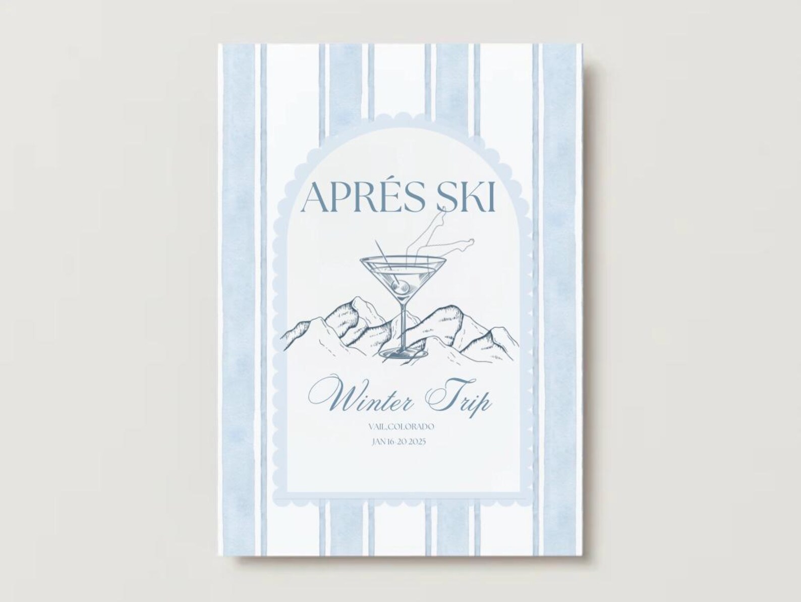 Apre's Ski Trip Template, Itinerary Template, Winter Trip Invitation ...