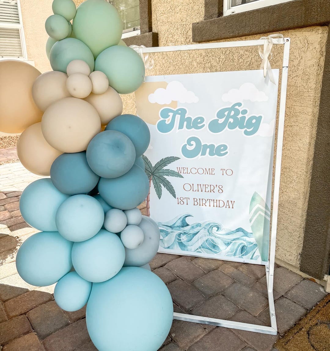 The Big ONE Welcome Sign, Birthday Welcome Sign, Editable Birthday ...