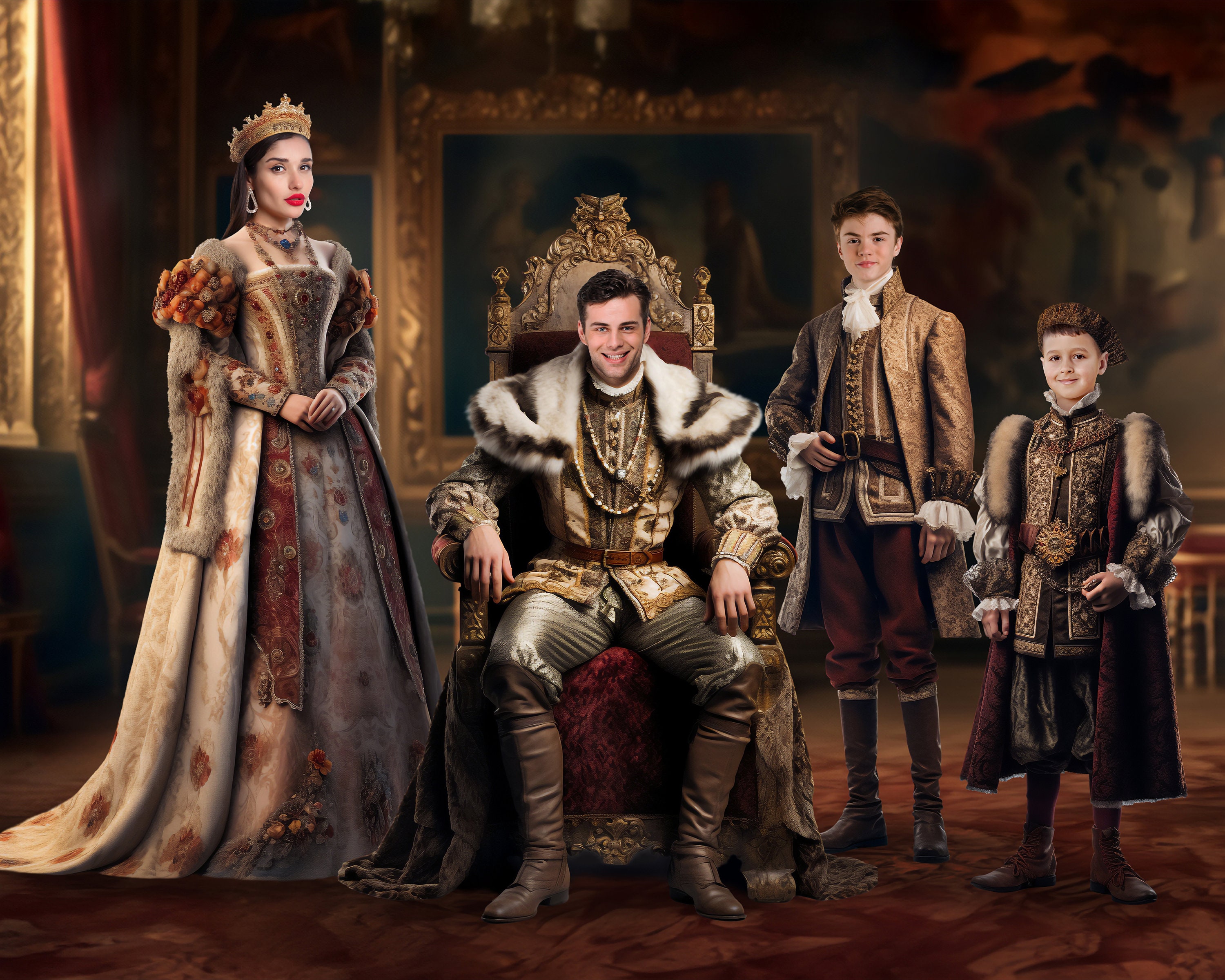 Custom Royal Family Portrait From Photo Renaissance Royal Portrait ...
