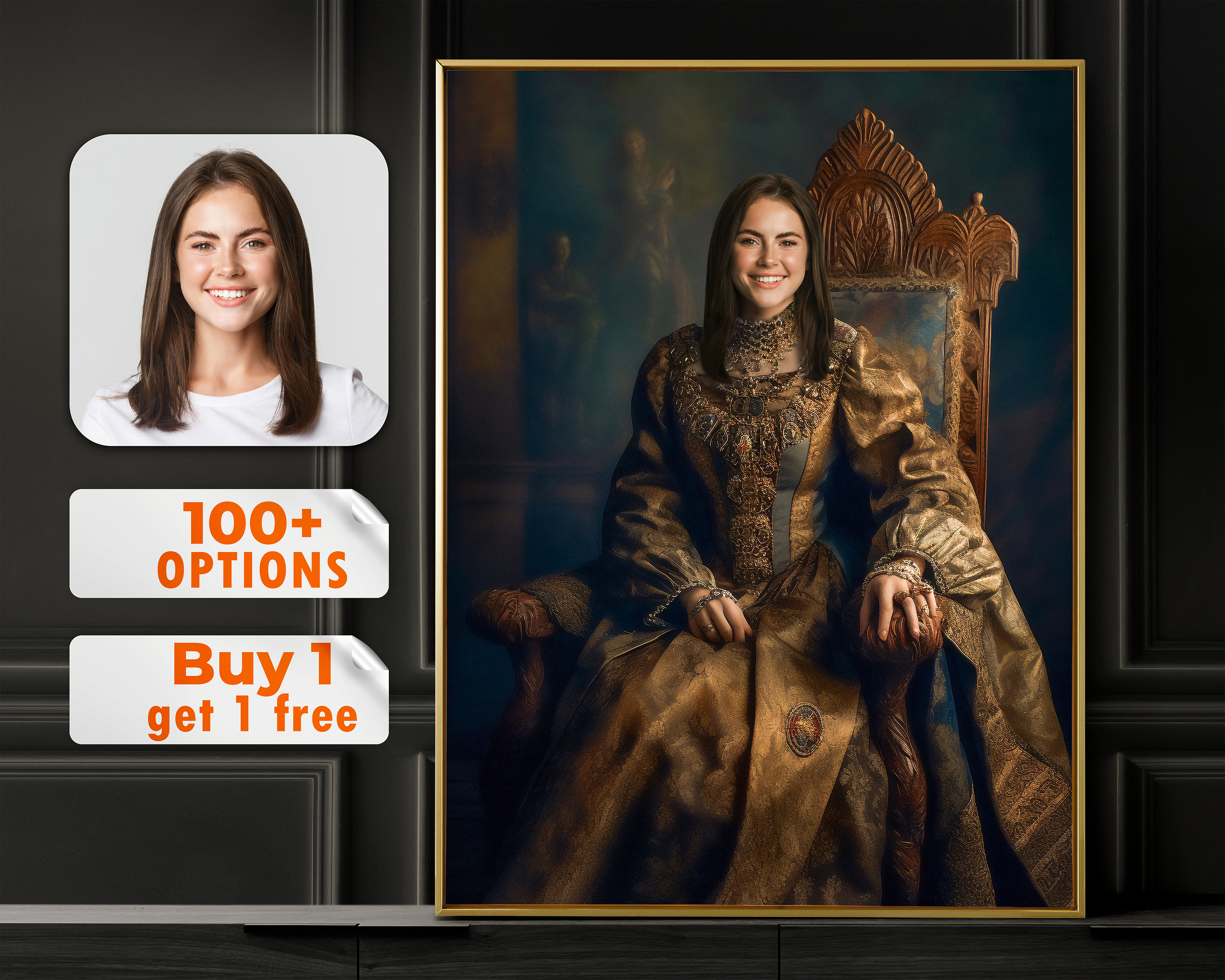 Custom Royal Portrait From Photo Renaissance Portrait Custom Men Women ...