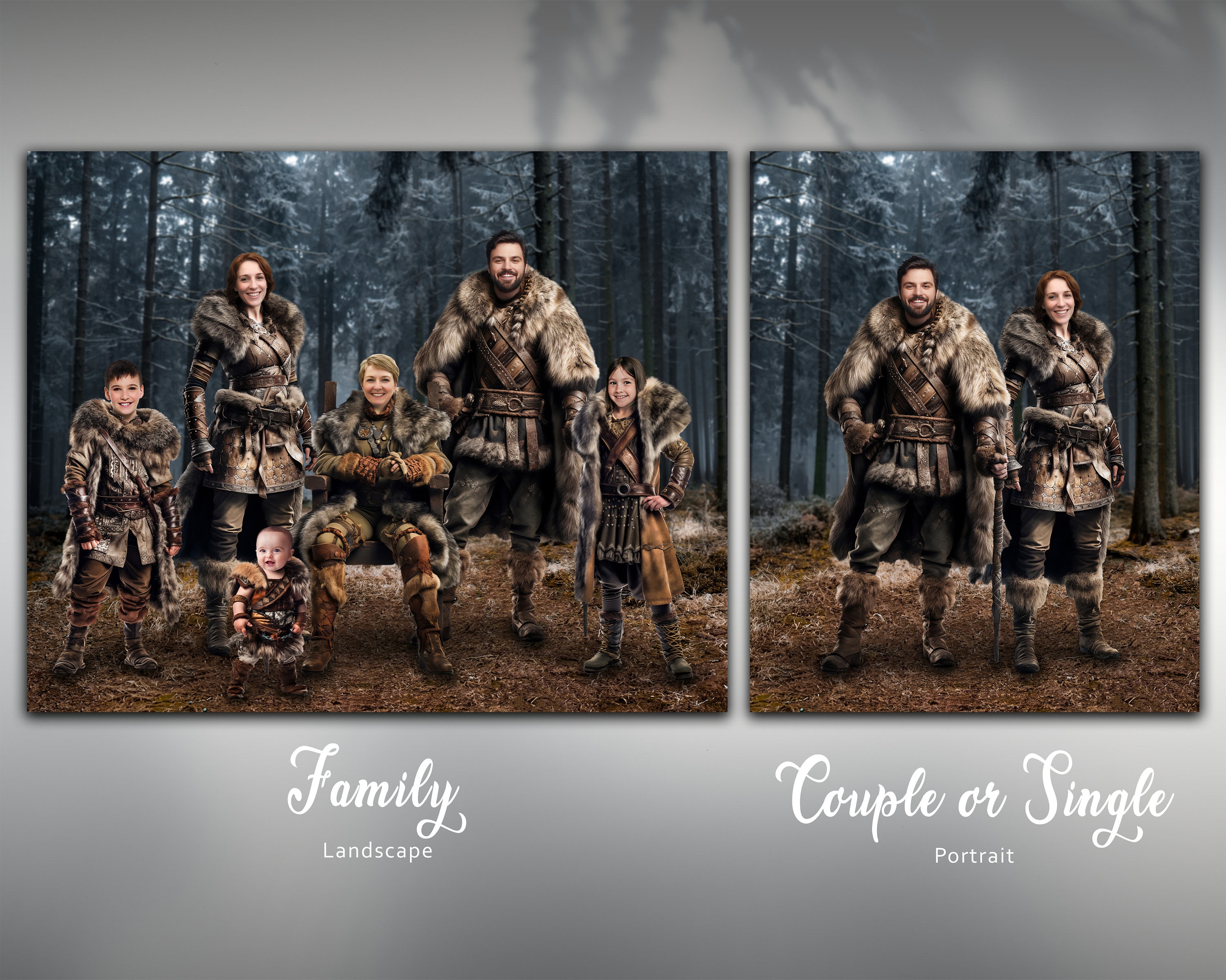 Custom Viking Couple Portrait From Photo | Custom Viking Portrait ...