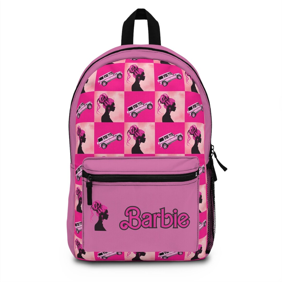 Girl's Pink Barbie Backpack Outer Front Pocket - Etsy