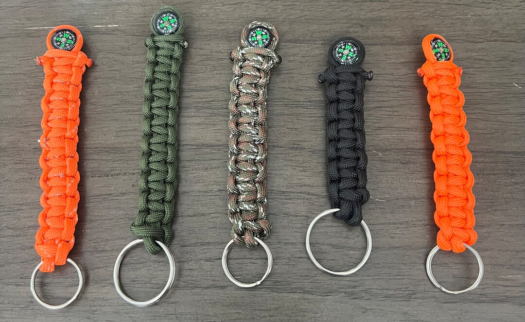 Paracord Compass W/ Keyring - Etsy