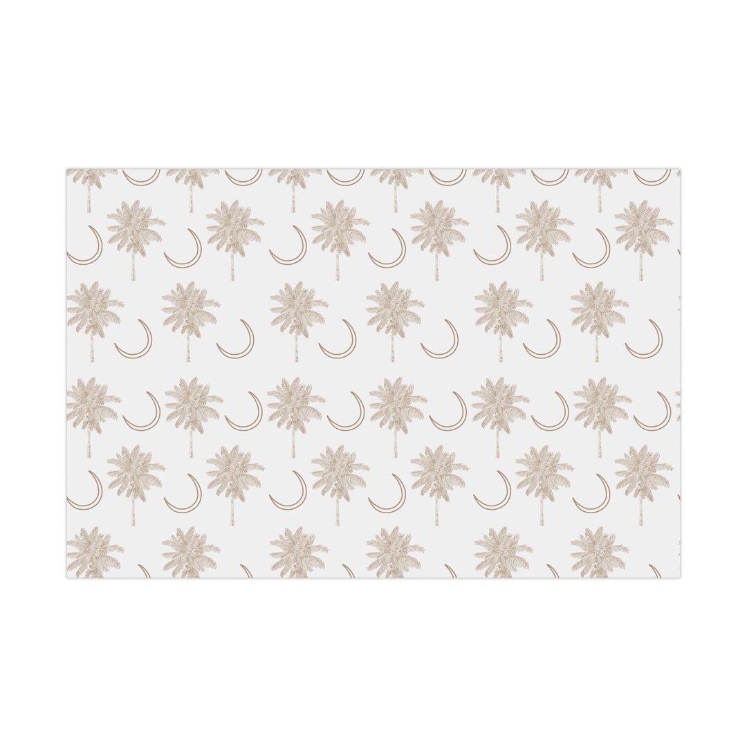 Tan Crescent Palm Modern Boho Arabic Gift Wrap Papers - Etsy