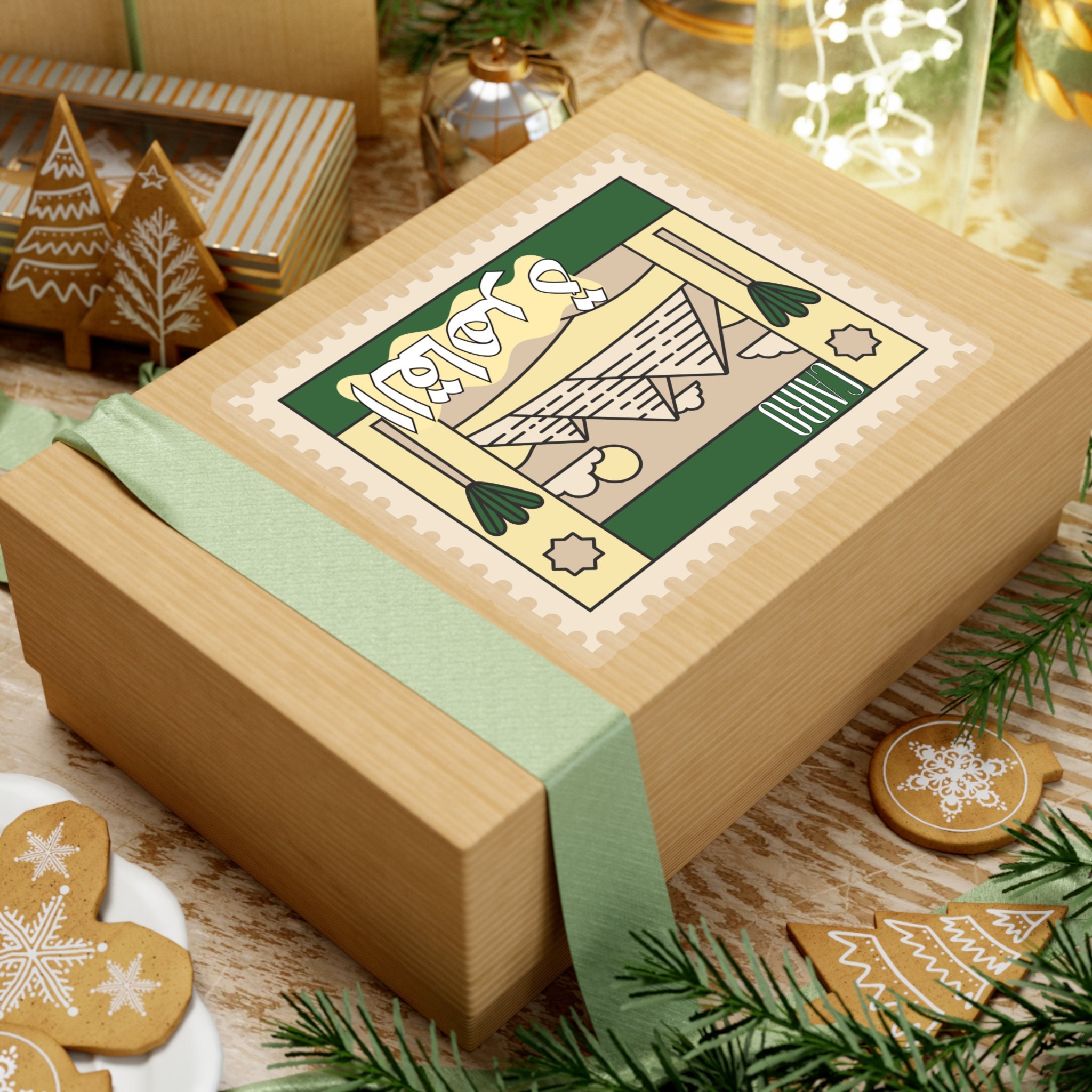 Cairo Pyramid Stamp Modern Arabic Kiss-cut Stickers - Etsy