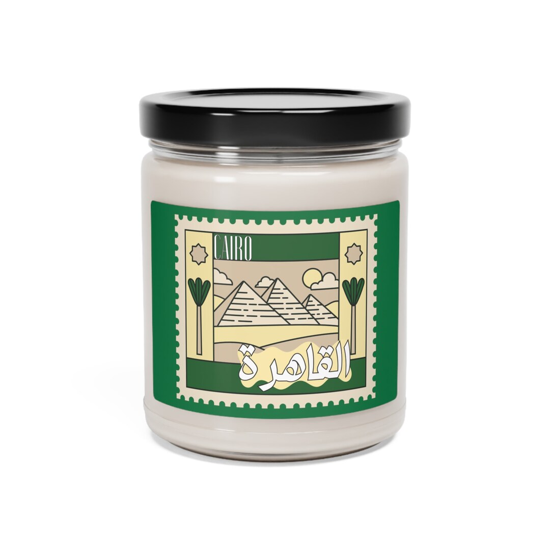 Cairo Pyramid Stamp Modern Arabic Scented Soy Candle, 9oz - Etsy