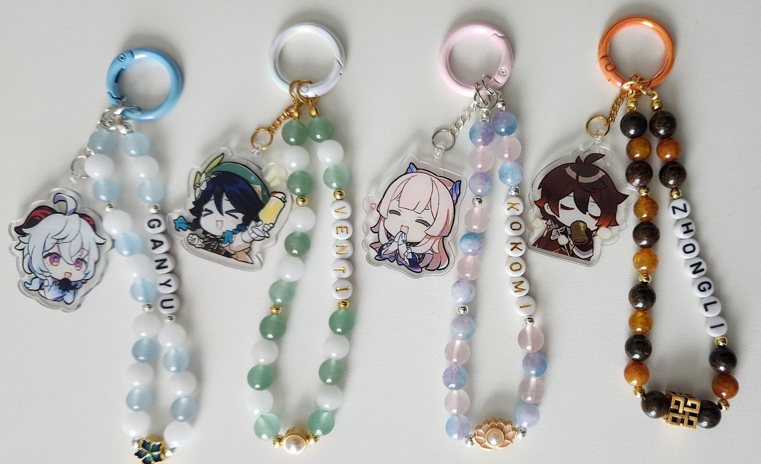 Genshin-inspired Crystal Phone Charm Crystal Phone Wristlet - Etsy