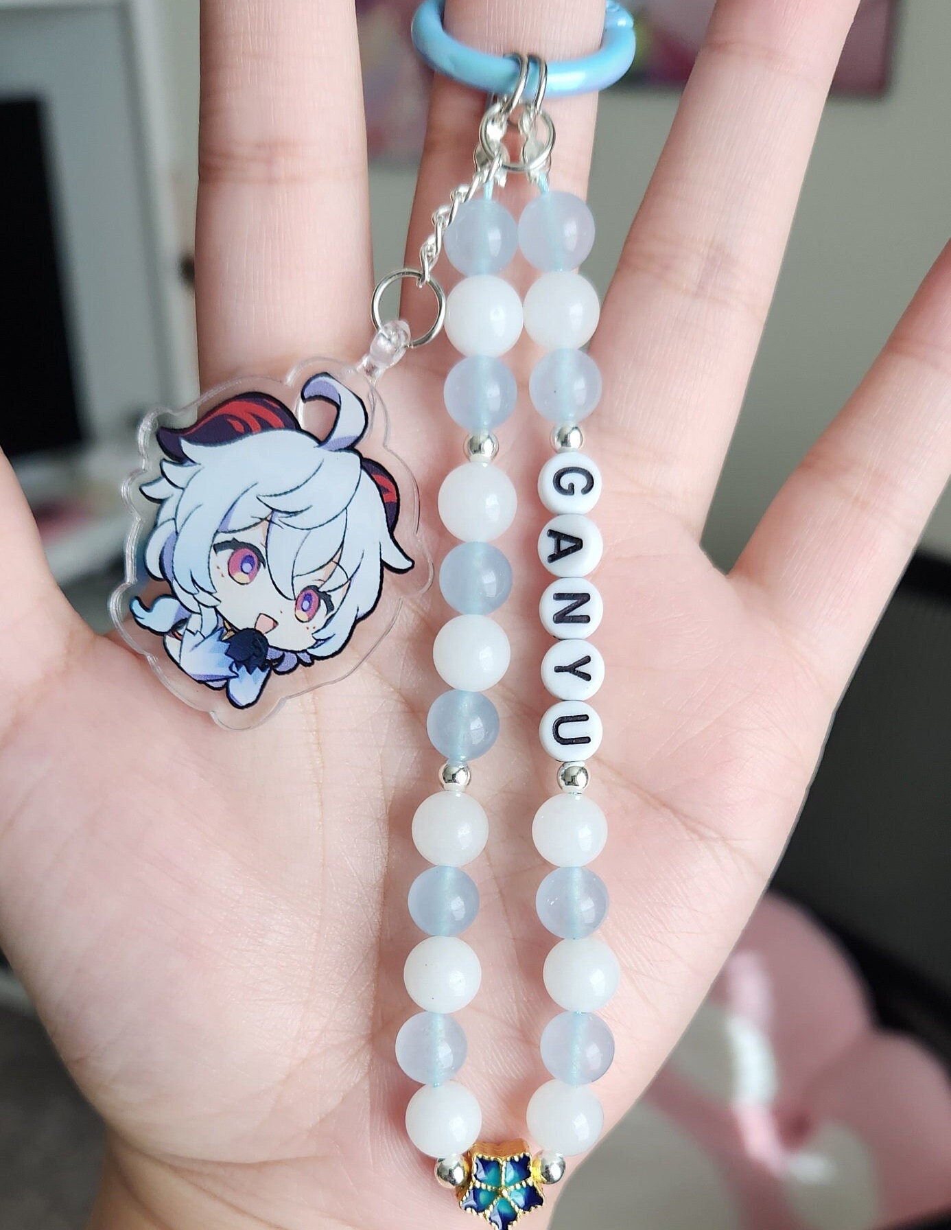 Genshin-inspired Crystal Phone Charm Crystal Phone Wristlet - Etsy