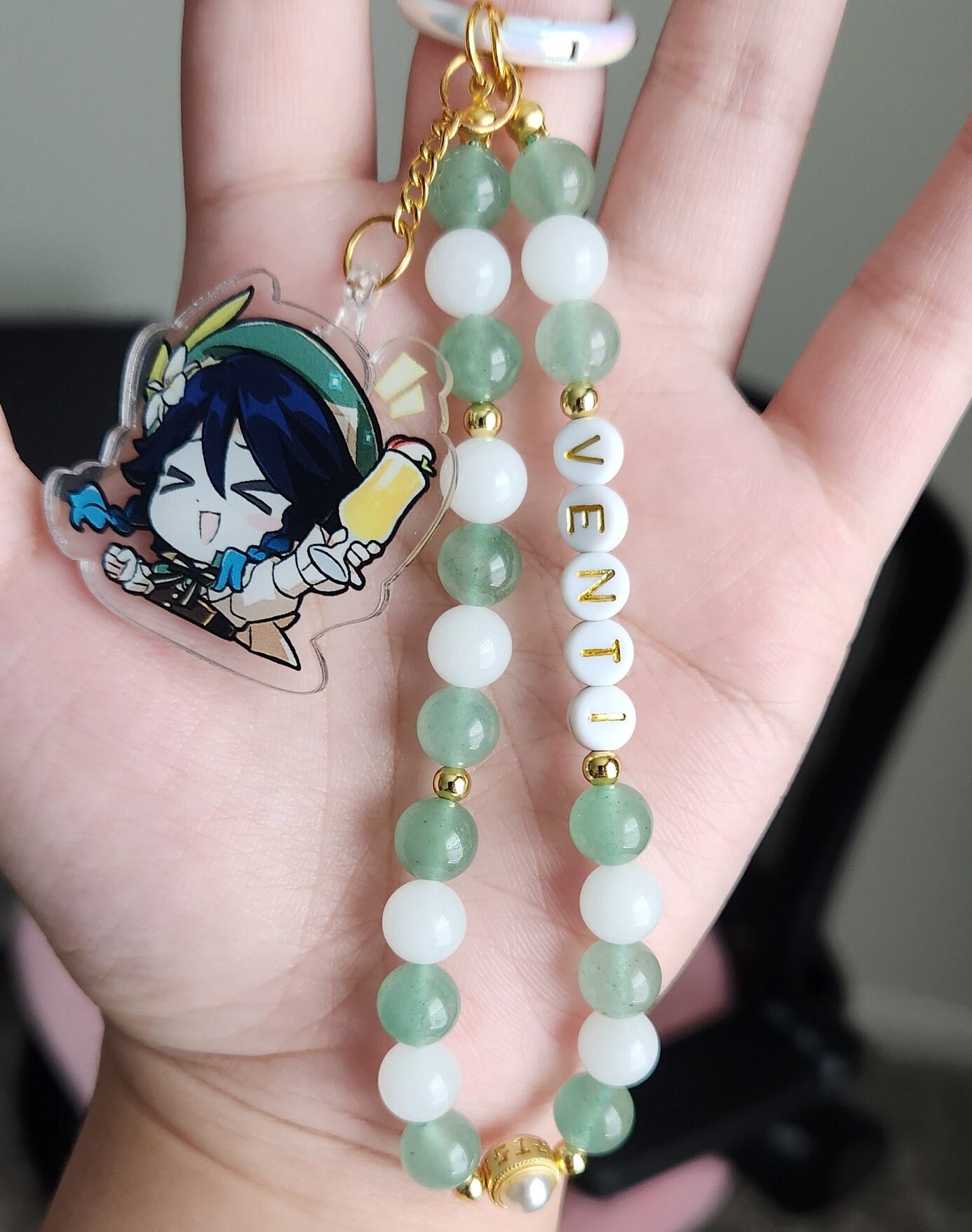 Genshin-inspired Crystal Phone Charm Crystal Phone Wristlet - Etsy