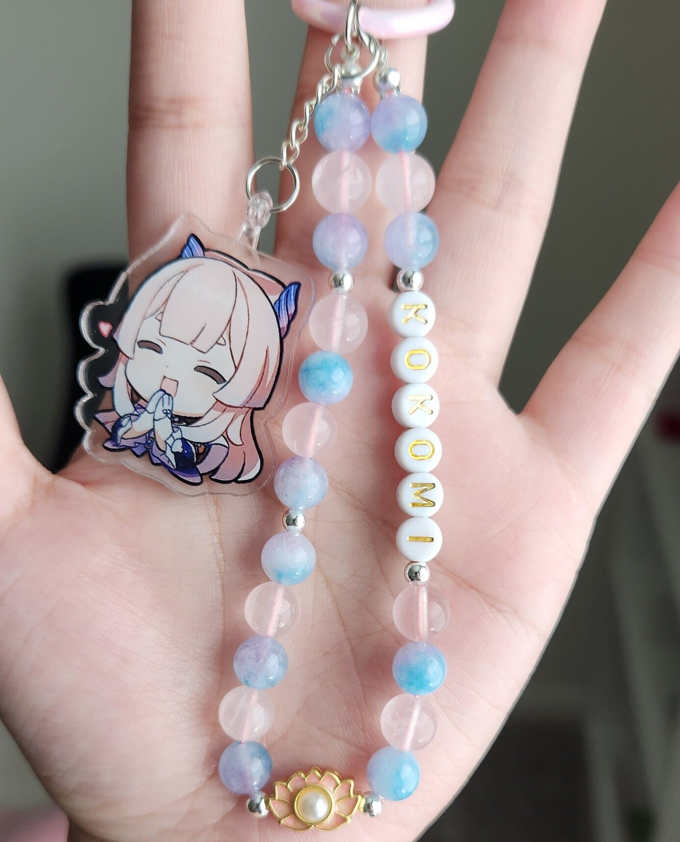 Genshin-inspired Crystal Phone Charm Crystal Phone Wristlet - Etsy