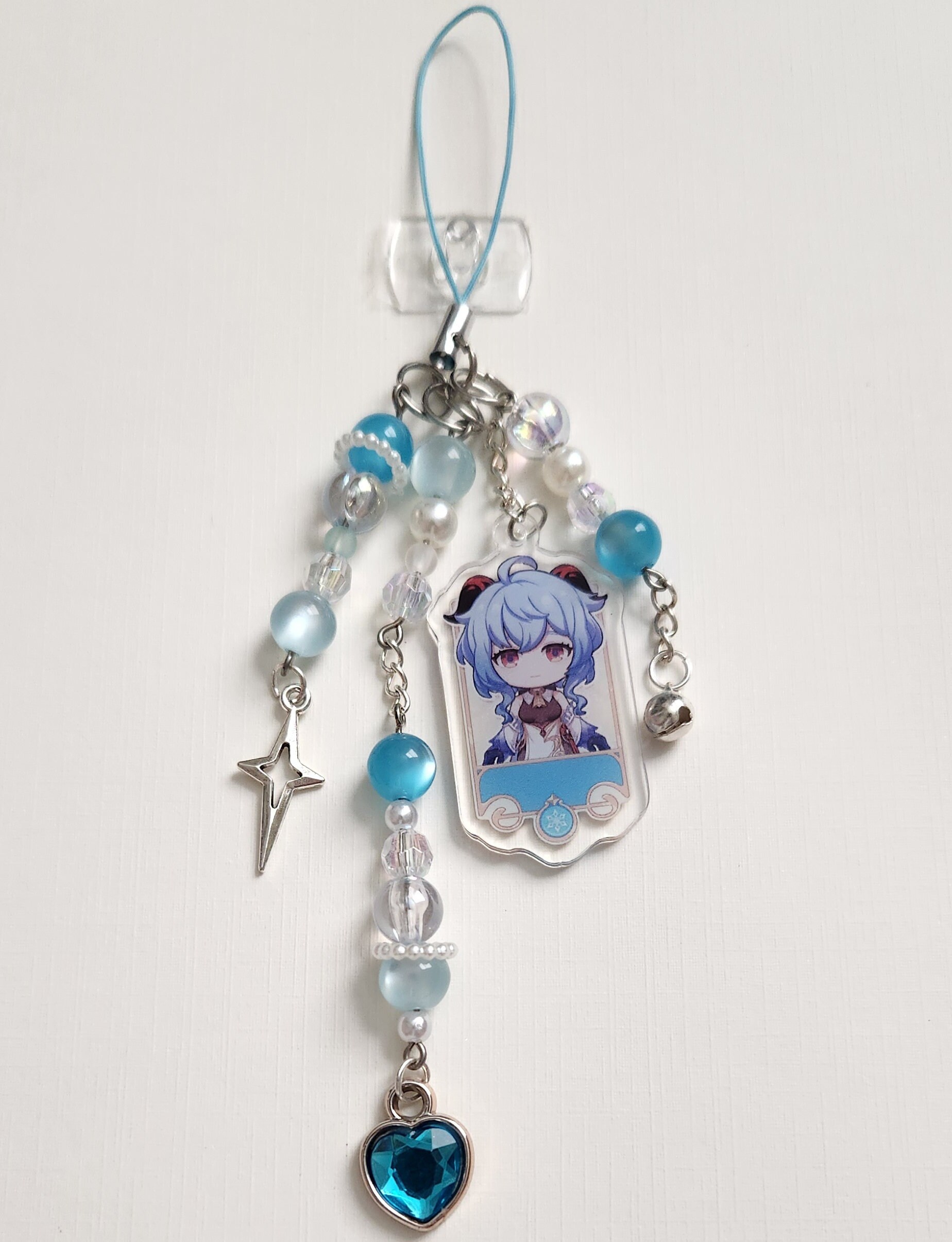 CRYO Genshin Inspired Character Charm, Cute Beaded Phone Strap, Anime ...