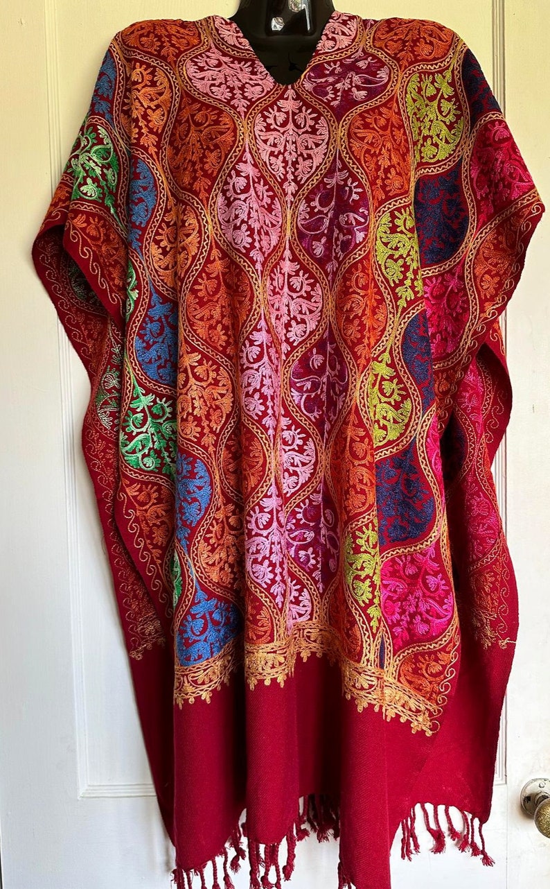 Pashmina 5-in-one Crop Top Reversible Poncho Shrug Shawl Cover-up Scarf ...