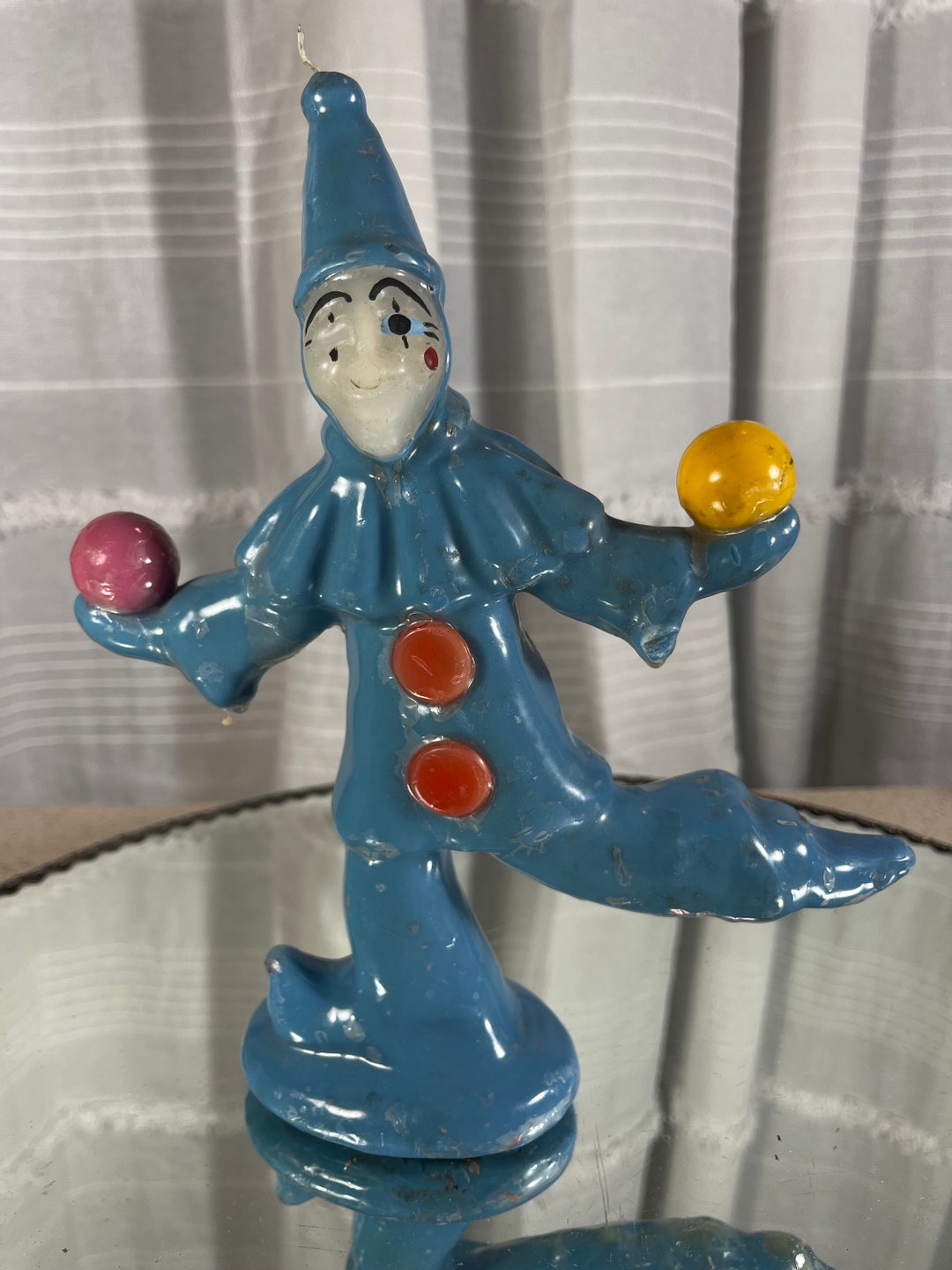 Harlequin Jester Clown Juggler Candle Novelty Figurine Performer ...