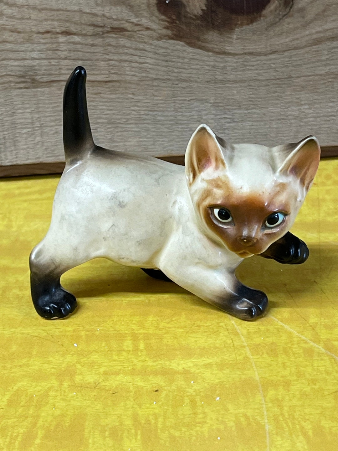Kitten Princess E W Siamese Cat Kitten Figurine Blue Eyes Made in Japan ...