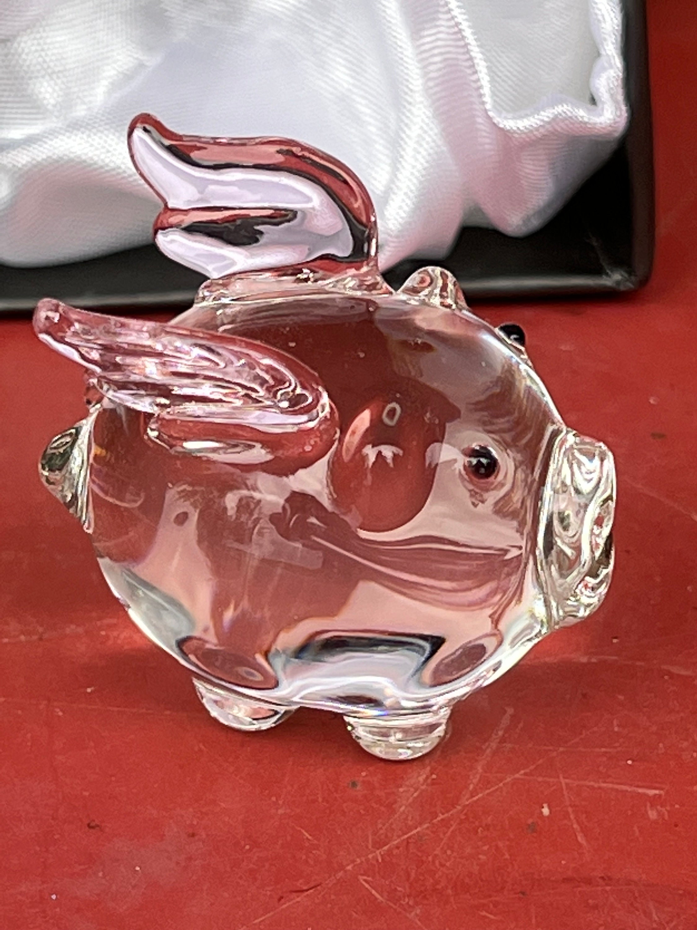 Pier 1 Imports, Miniature Glass Figurines, Penelope the Piggie Pig in ...
