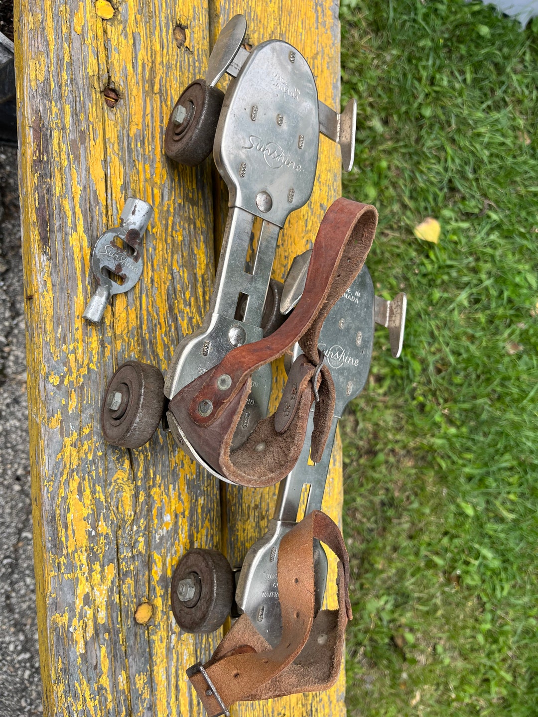 Roller Skates Metal Shoe Skates Vintage With Key Leather - Etsy