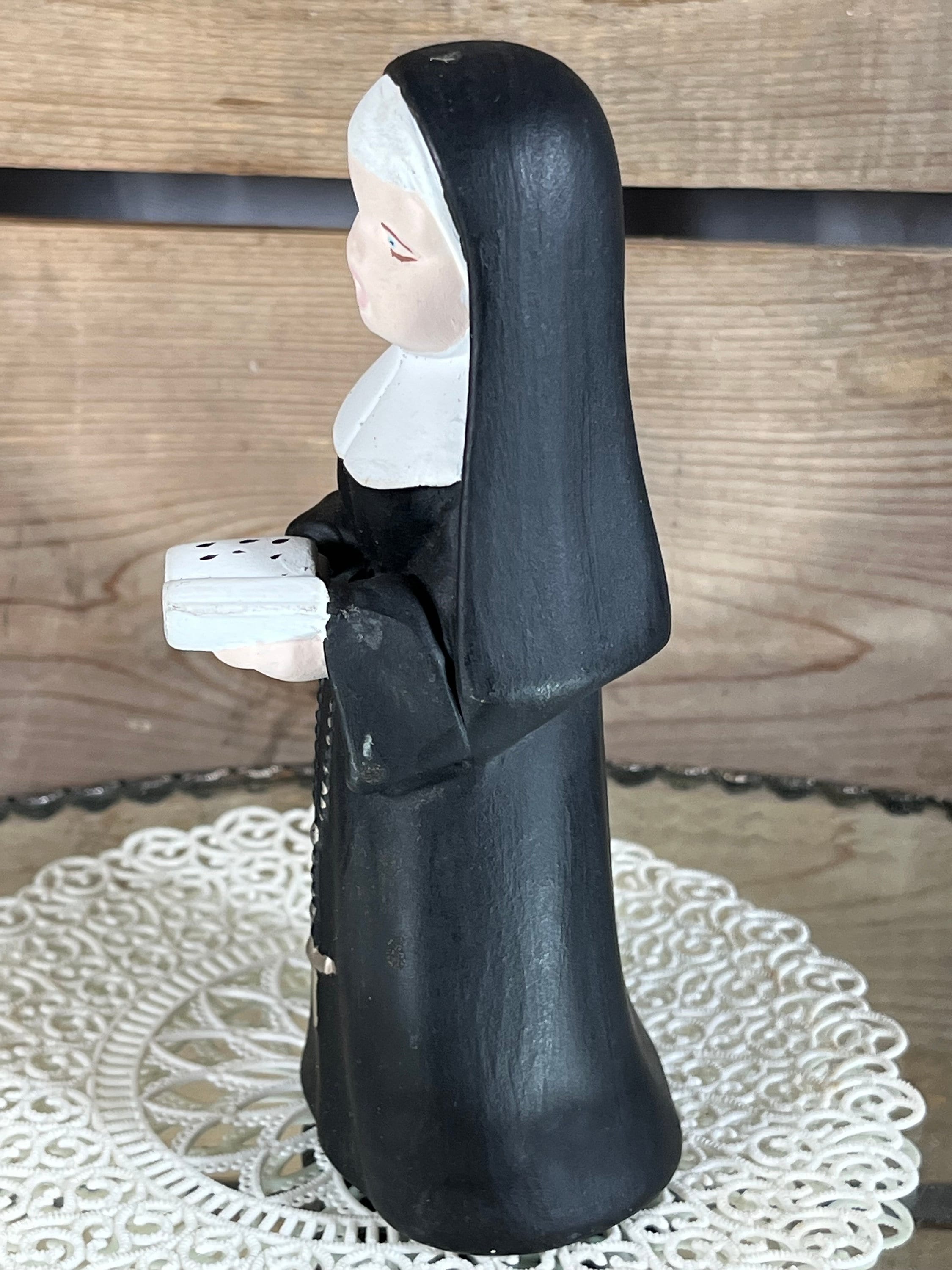 Nun Habit Hymn Book Rosary Holland Mold Figurine Vintage Sculpture ...