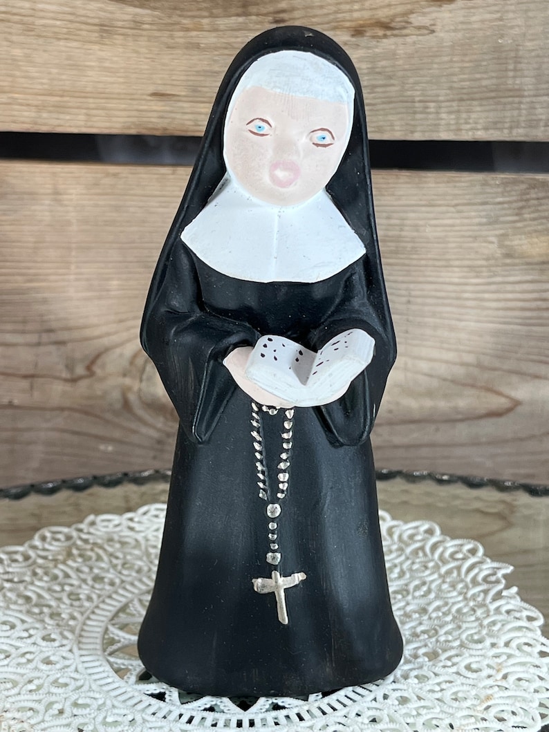 Nun Habit Hymn Book Rosary Holland Mold Figurine Vintage Sculpture ...
