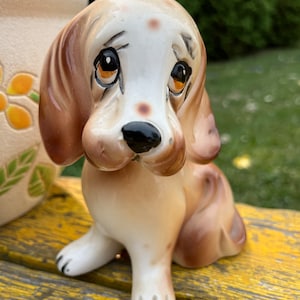 Sad Dog Hound Dog Droopy Eyes Ears Japan Vintage Animal Figurine Statue ...