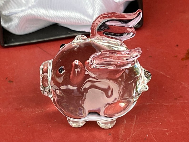 Pier 1 Imports, Miniature Glass Figurines, Penelope the Piggie Pig in ...