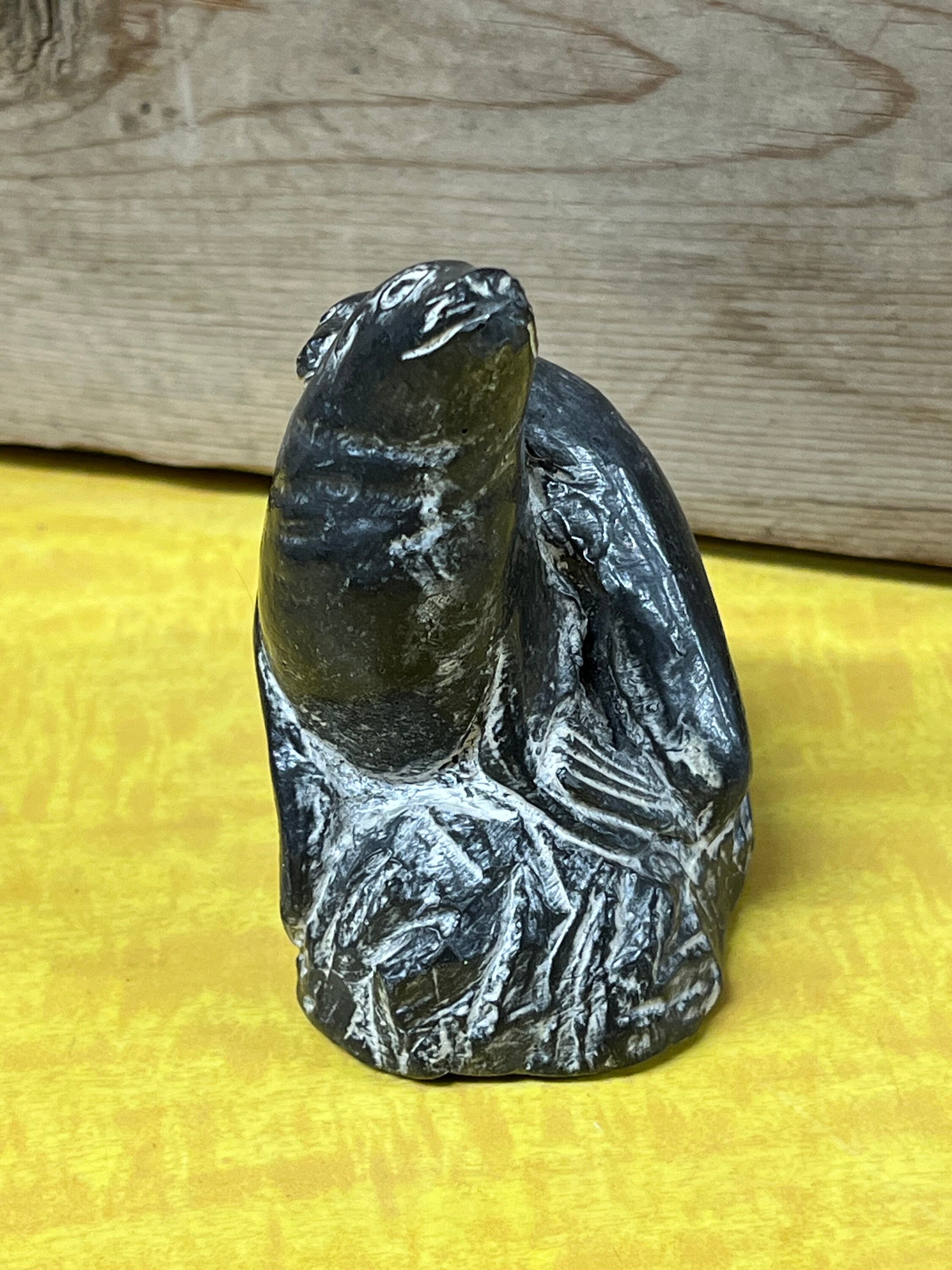 Inuit Seal Animal A Wolf Original Dog Sled the Wolf Sculptures Handmade ...