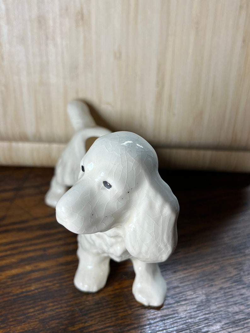 Ivory Coloured Ceramic Dog Planter Cocker Spaniel Pointer Daschund ...