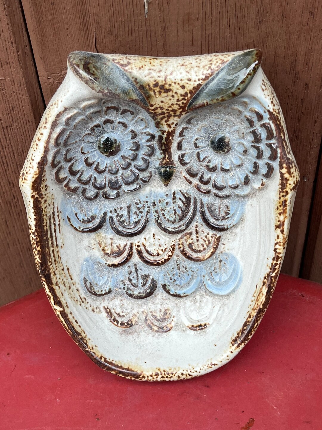 Owl Head Dish Japan Pottery Desk Pin Tack Trinket Holder Desk Decor ...