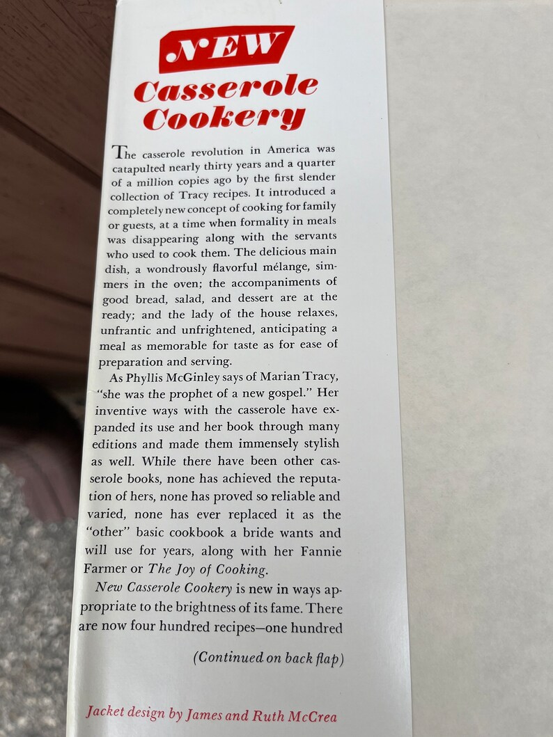 Marian Tracy's New Casserole Cooking Cook Book 1968 Vintage - Etsy