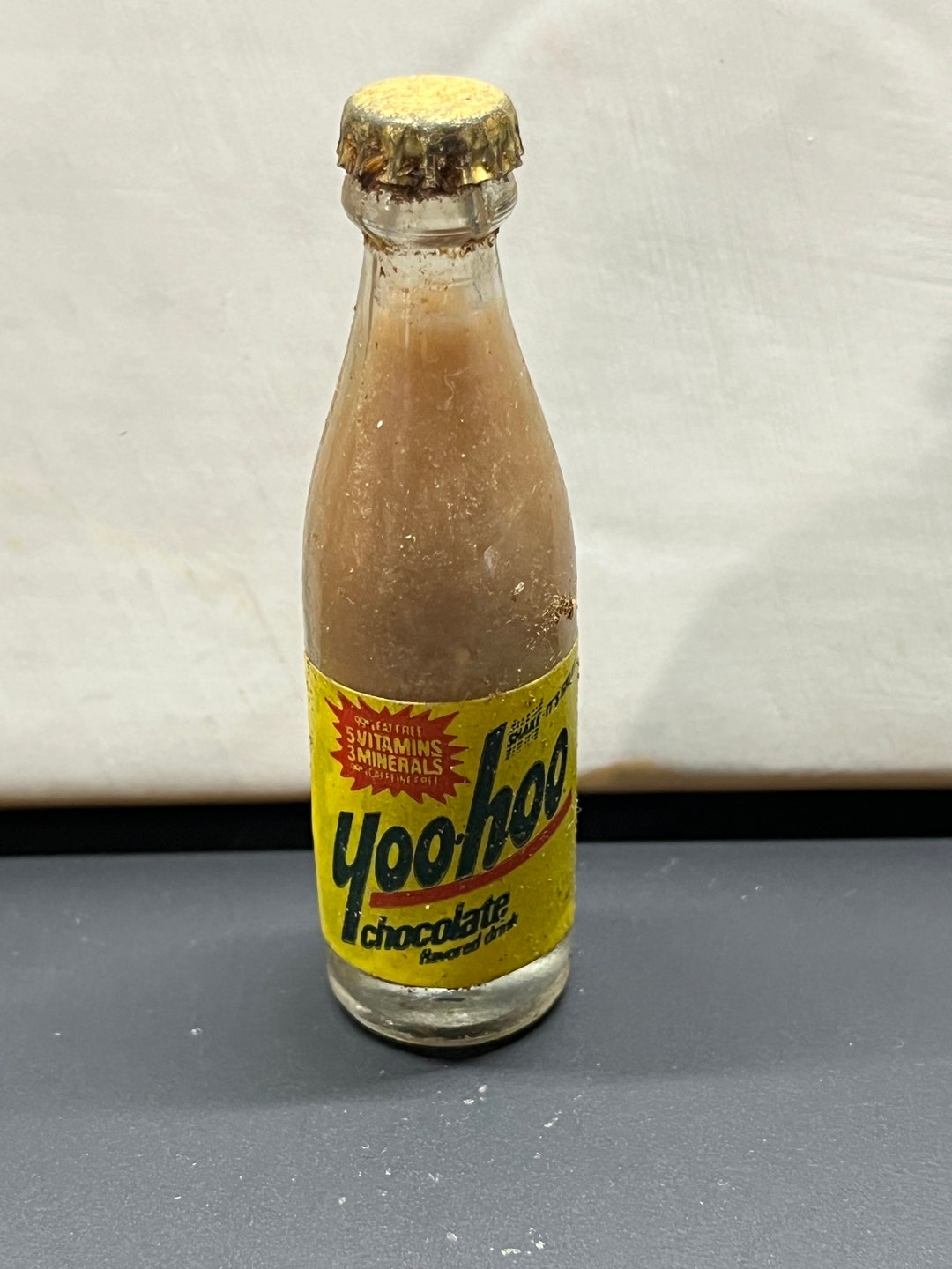 Miniature Yoo Hoo Chocolate Drink Bottle Industria Argentina 3" Tall Vintage Glass Novelty ...