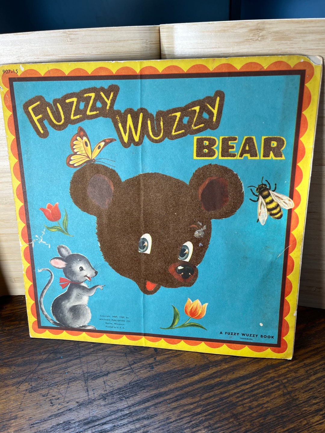 1949 Antique Childrens Book Fuzzy Wuzzy Bear Storytime Vintage Kids Book Children Colour ...