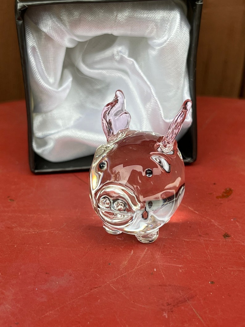 Pier 1 Imports, Miniature Glass Figurines, Penelope the Piggie Pig in ...