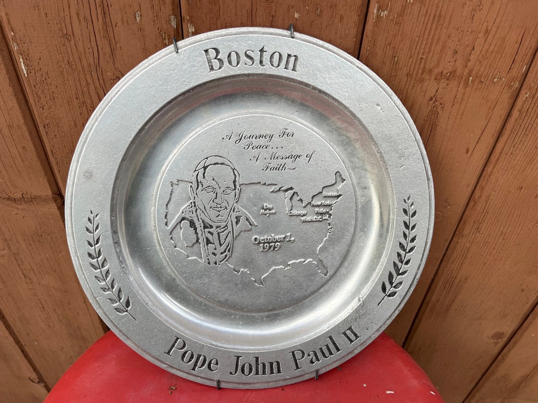 Pope John Paul II Collector’s Gallery Plate October 1, 1979 Boston ...