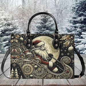 Luxury Women Vegan Leather Handbag Tote Beautiful Christmas Holiday ...