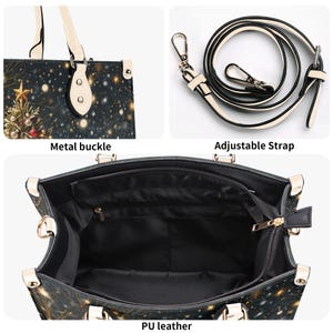 Luxury Women Vegan Leather Handbag Tote Beautiful Christmas Holiday ...