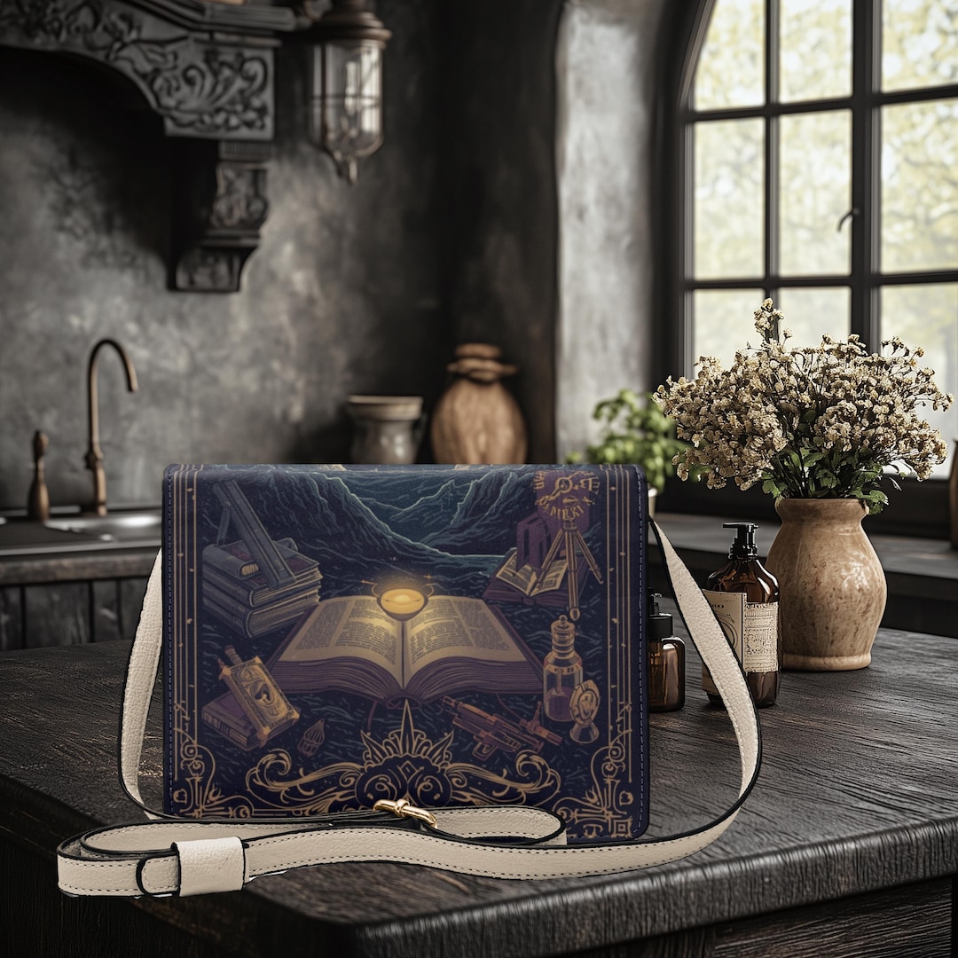 Book-shaped Majestic Magical Night Crossbody Bag Book Clutch Purse ...