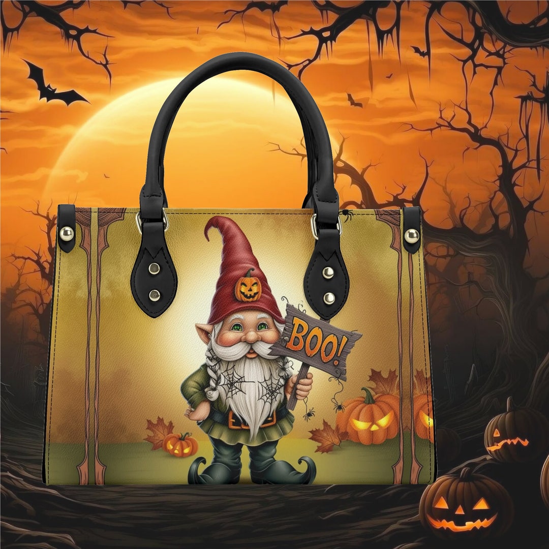 Halloween Spooky Boo Elf Pumpkin Whimsical Design Handbag Shoulder Bag ...