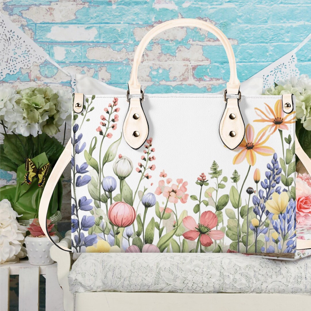 Luxury Women Vegan Leather Handbag Tote Beautiful Spring Summer Fall ...