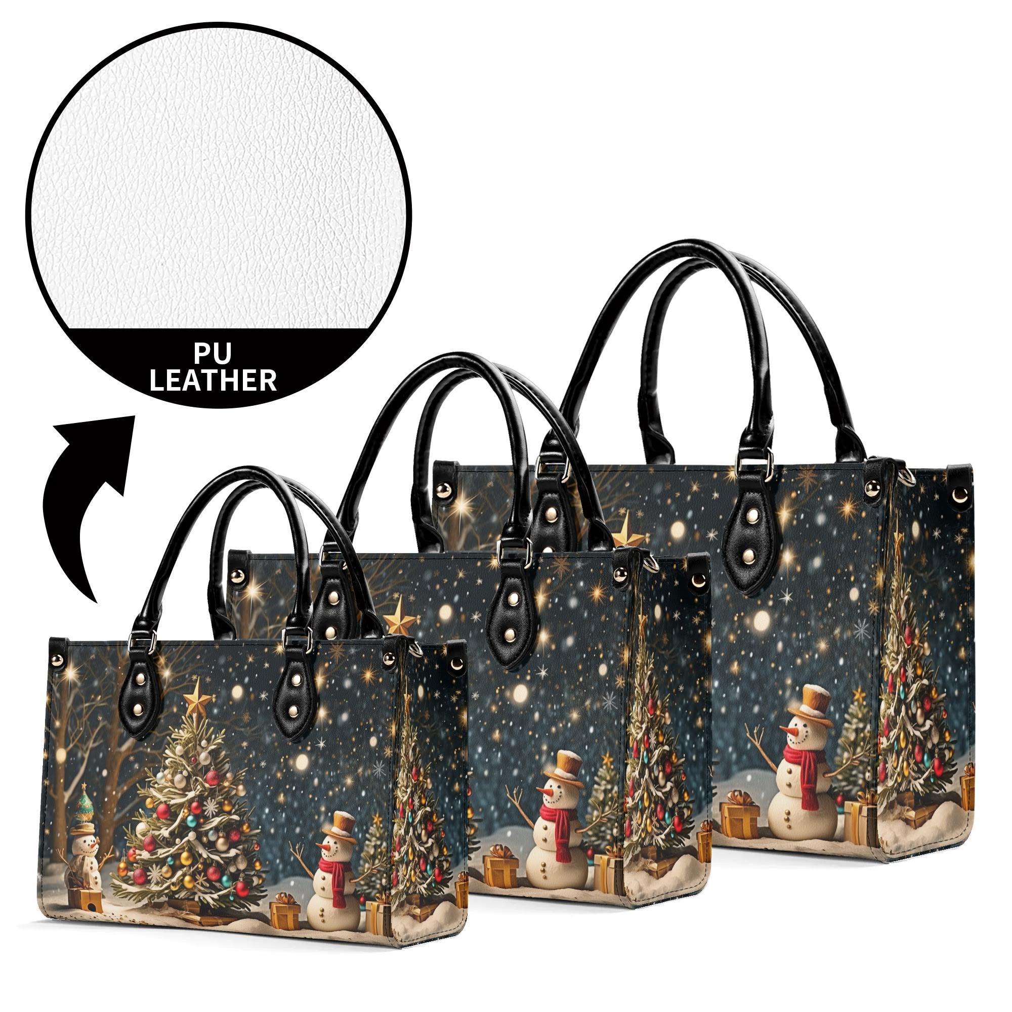 Luxury Women Vegan Leather Handbag Tote Beautiful Christmas Holiday ...