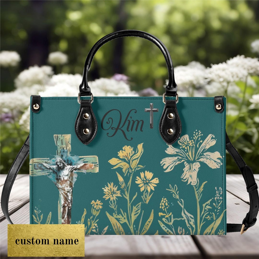 Personalized Option Luxury Women Vegan Leather Handbag Bible Tote Bag ...
