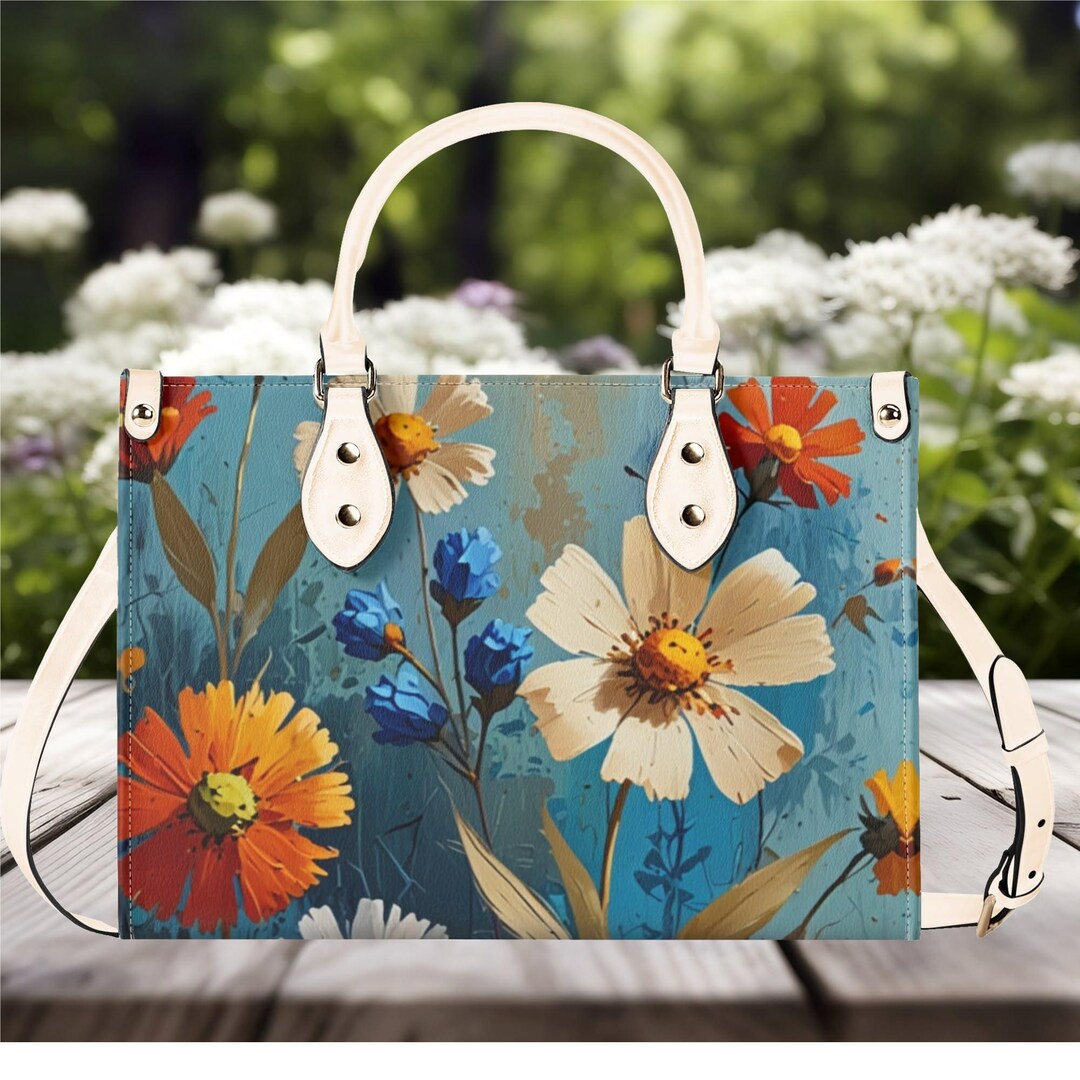 Luxury Women Vegan Leather Handbag Tote Purse Beautiful Spring Summer ...