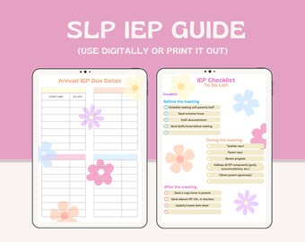 Floral SLP Planner | Speech Therapy Planner | IEP Planner | Data Sheet ...