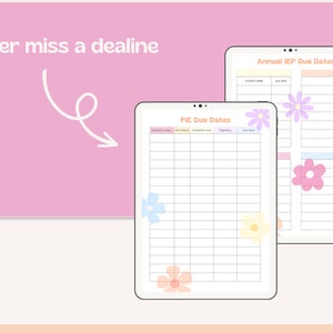 Floral SLP Planner | Speech Therapy Planner | IEP Planner | Data Sheet ...